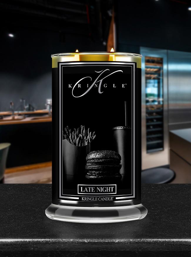 black candle and diffuser